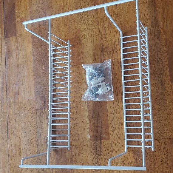 Storage & Organization | 2 Tier White Wire Coated Metal Rack With ...